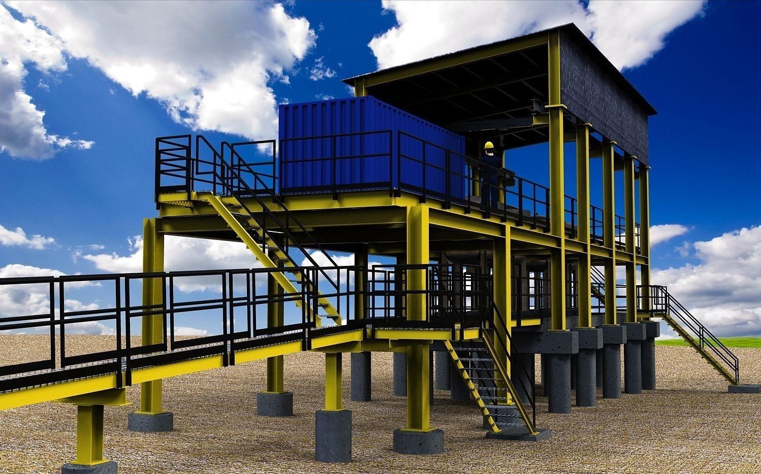 Filter building free 3D model | CGTrader