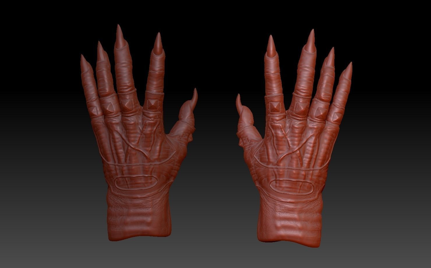 Predator inspired hands 3D model 3D printable | CGTrader