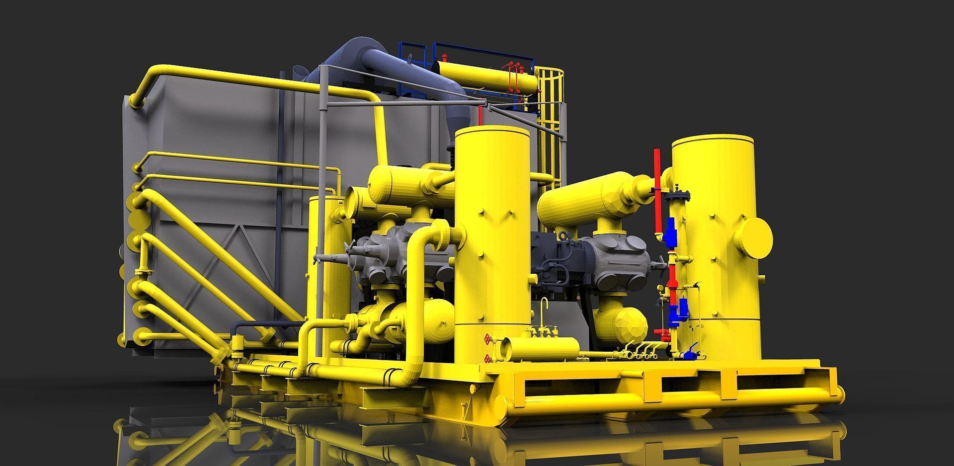 Compressor 2 gas turbine free 3D model | CGTrader