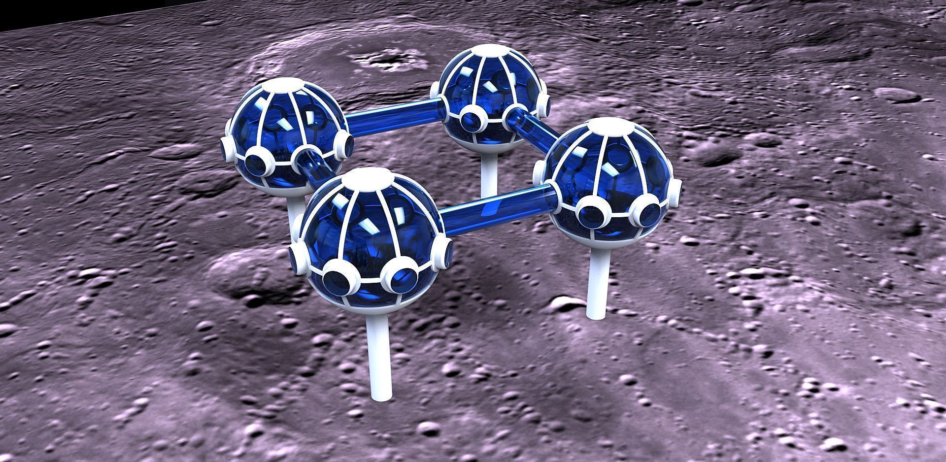 Lunar colony free 3D model | CGTrader