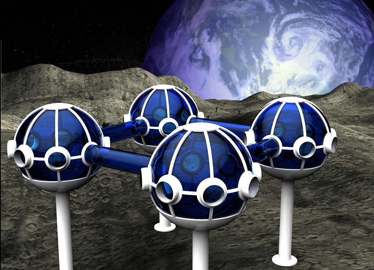 Lunar colony free 3D model | CGTrader