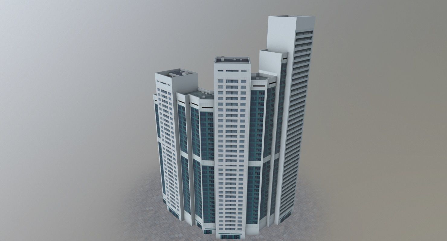 3D model High Rise Buildings Pack VR / AR / low-poly | CGTrader
