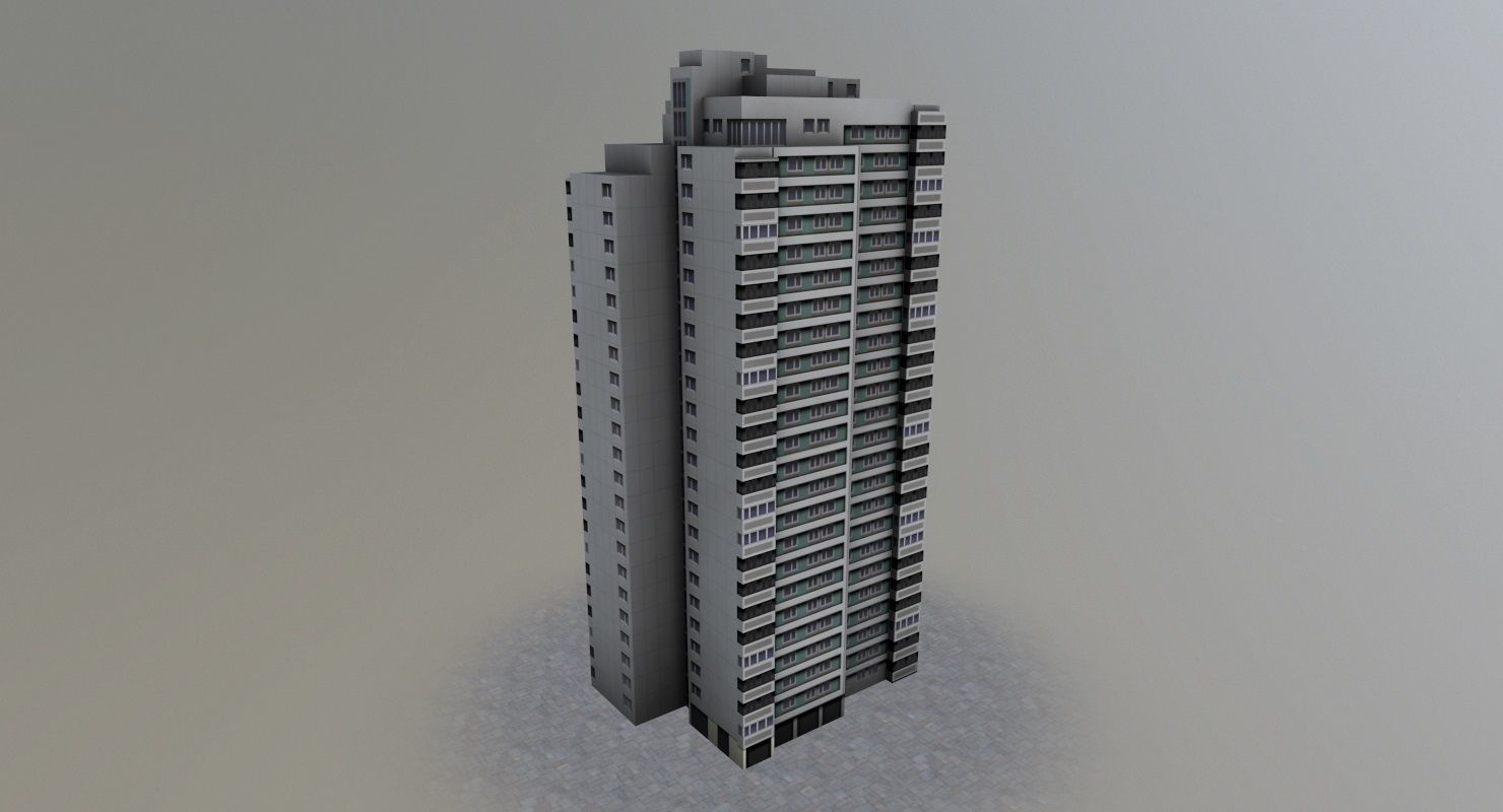 3D model High Rise Buildings Pack VR / AR / low-poly | CGTrader