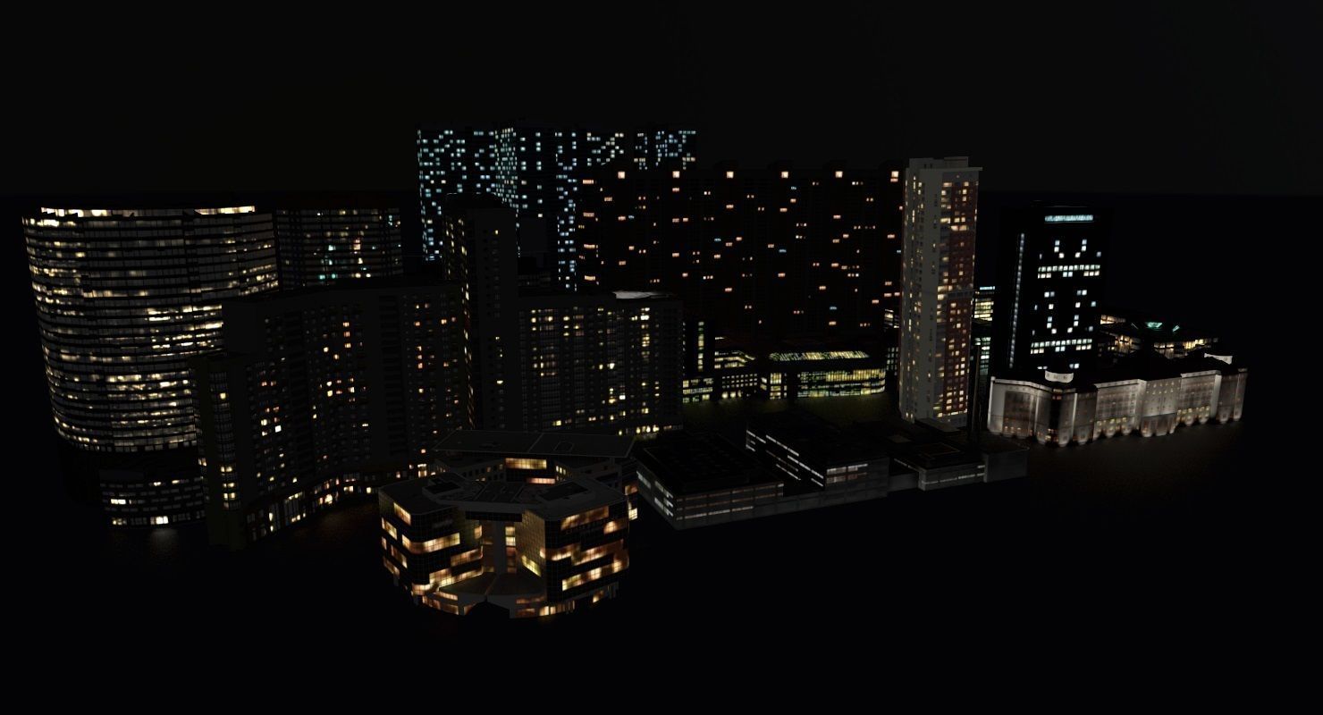 3D model High Rise Buildings Pack VR / AR / low-poly | CGTrader