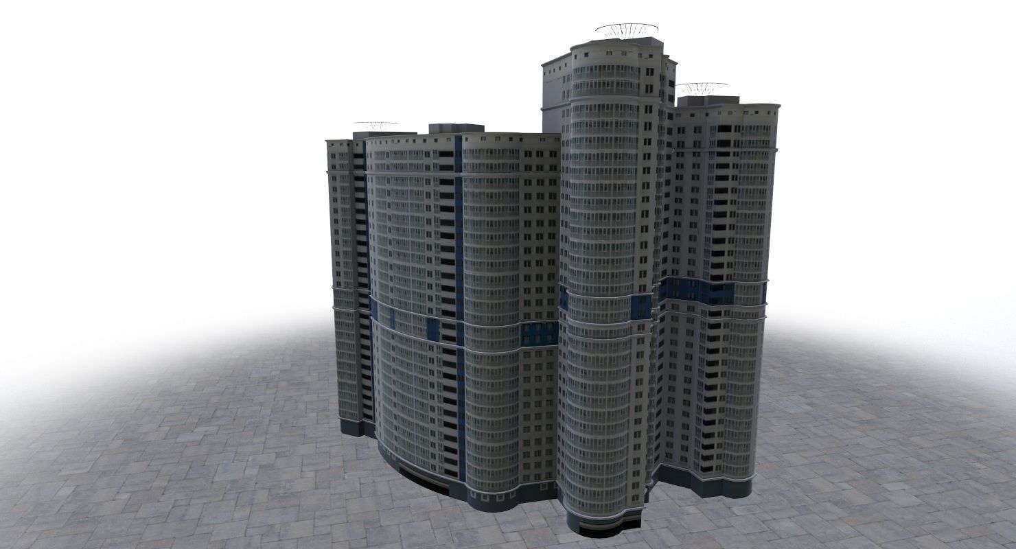 3D model High Rise Buildings Pack VR / AR / low-poly | CGTrader