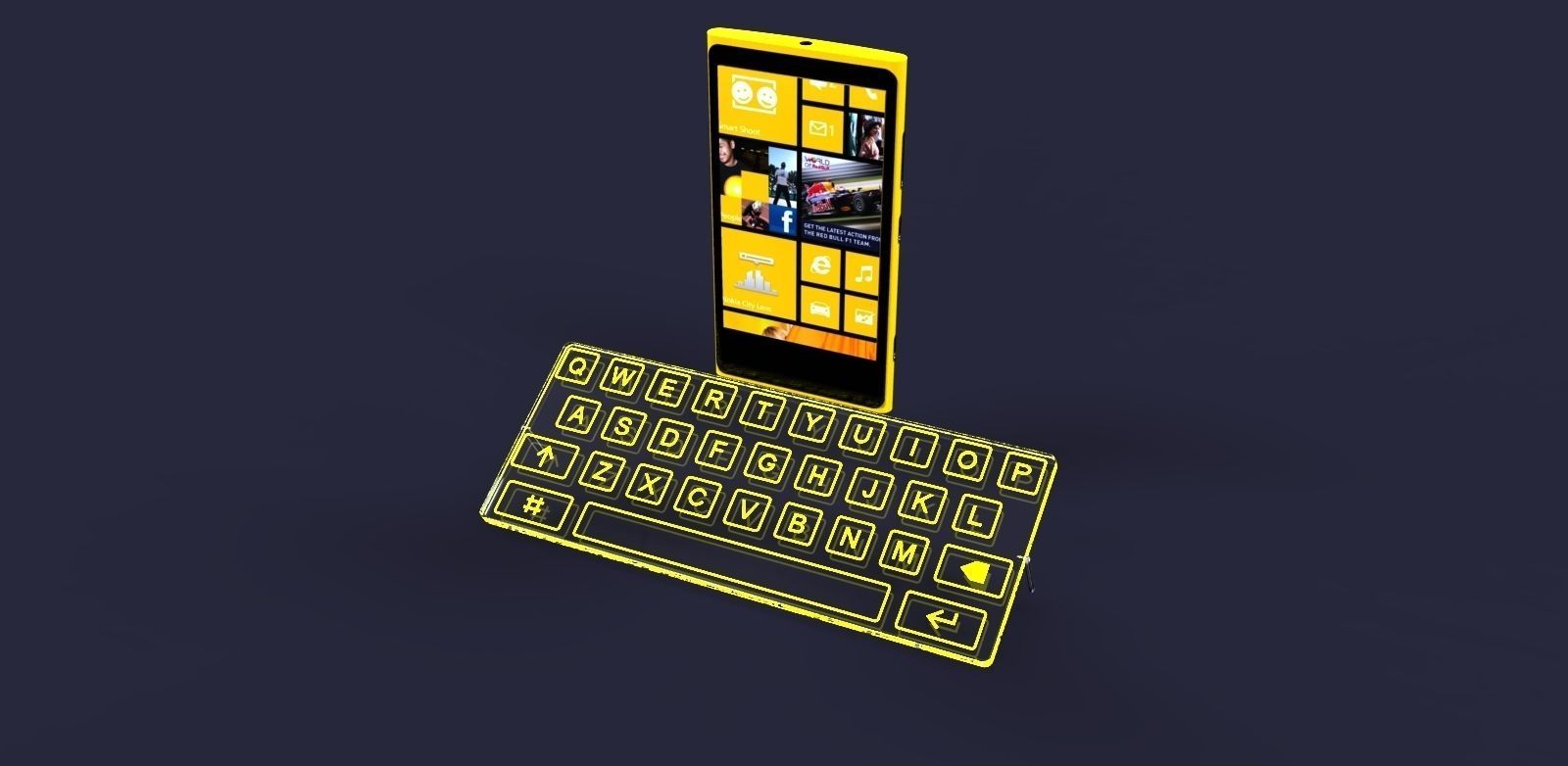 Touch mini keyboard free 3D model | CGTrader