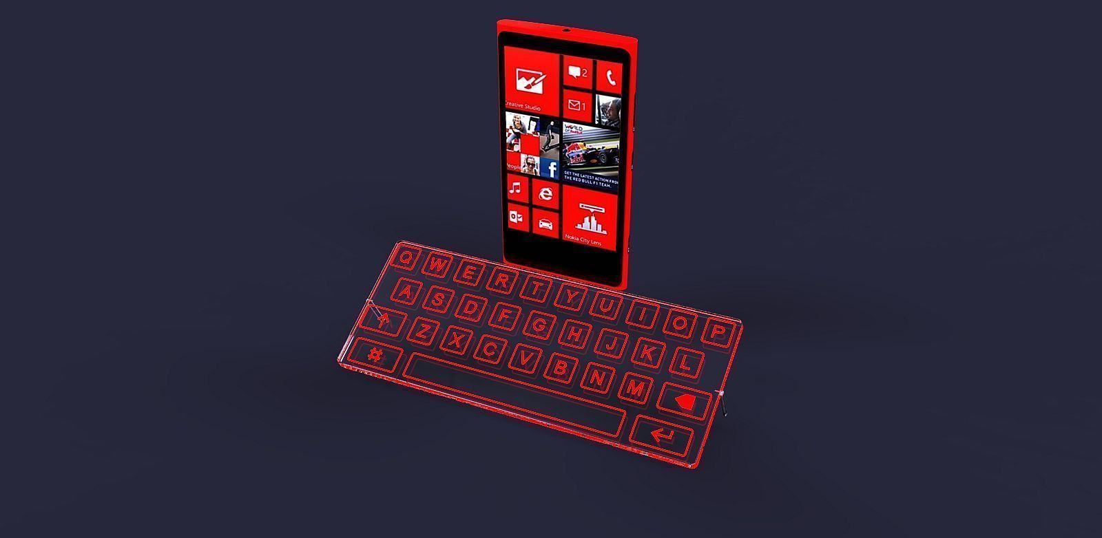 Touch mini keyboard free 3D model | CGTrader