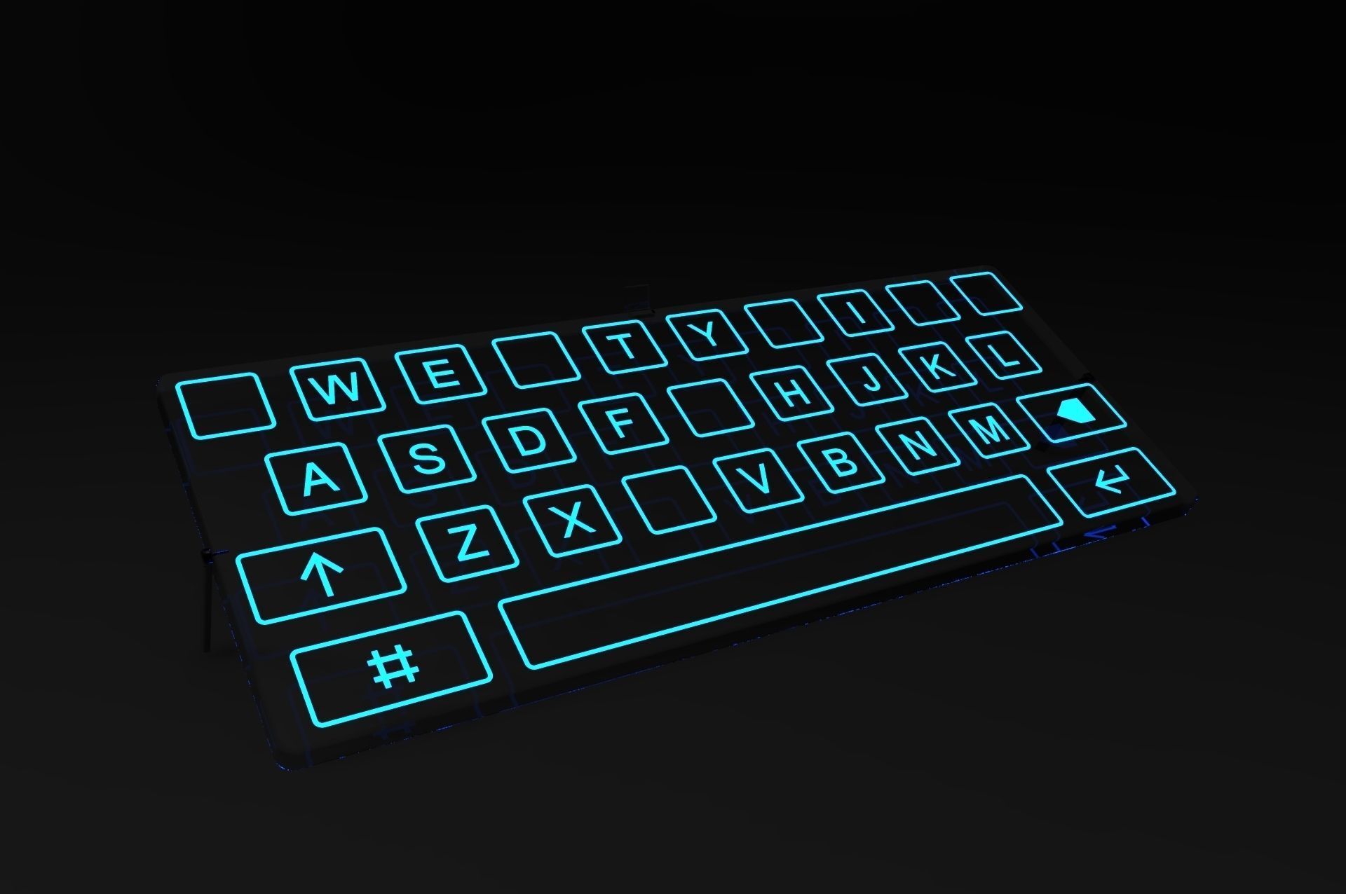 Touch mini keyboard free 3D model | CGTrader