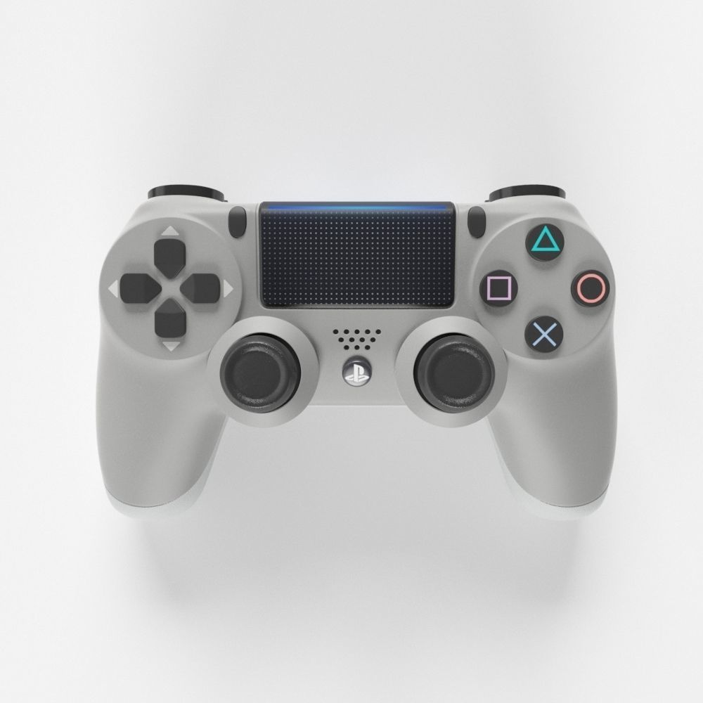 Sony PlayStation 4 DualShock Controller Silver Edition 3D model | CGTrader