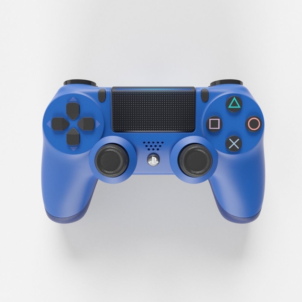 Sony PlayStation 4 DualShock Controller Wave Blue Edition 3D model ...