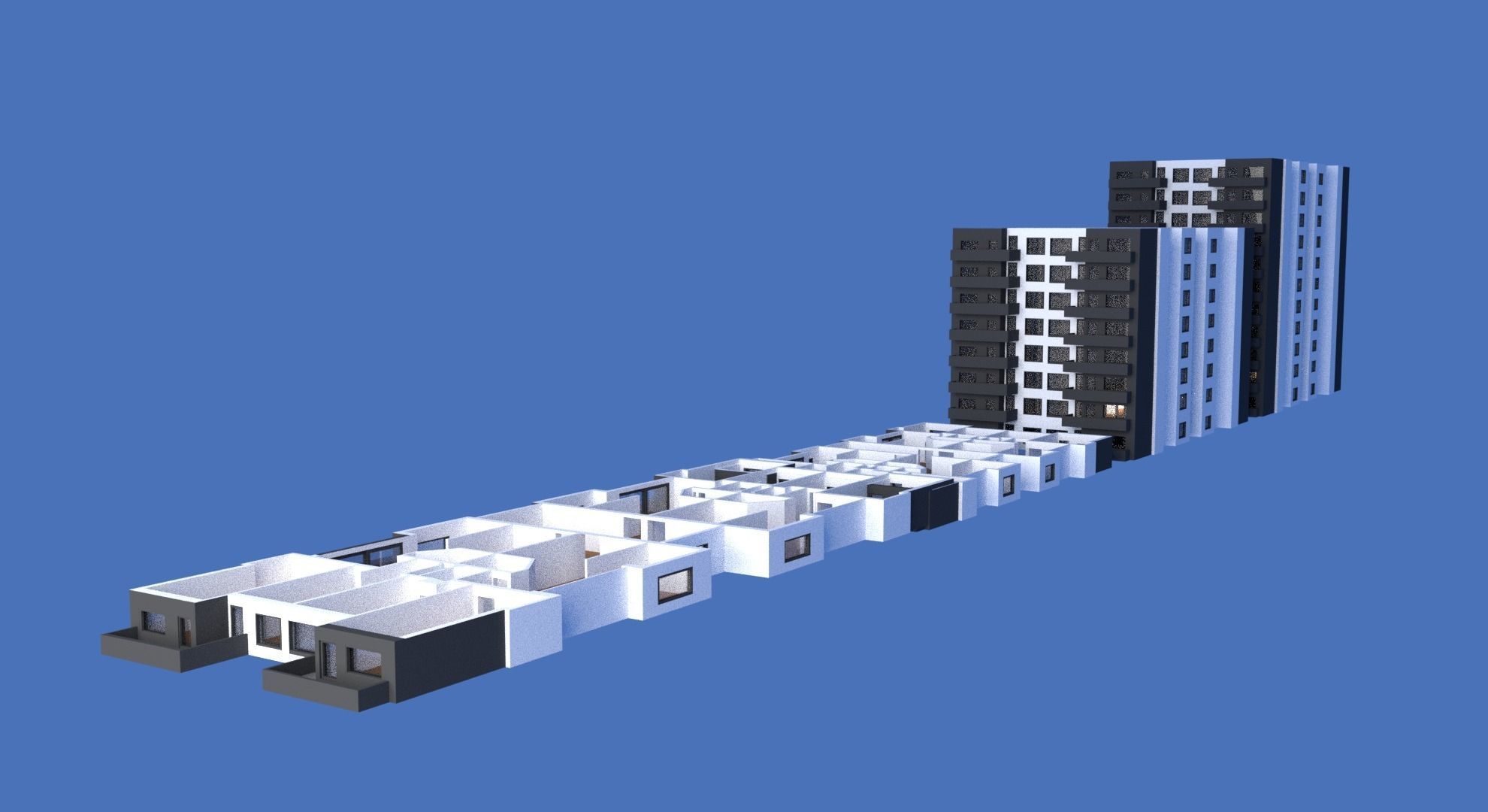 Modern Apartment Building 3D model | CGTrader