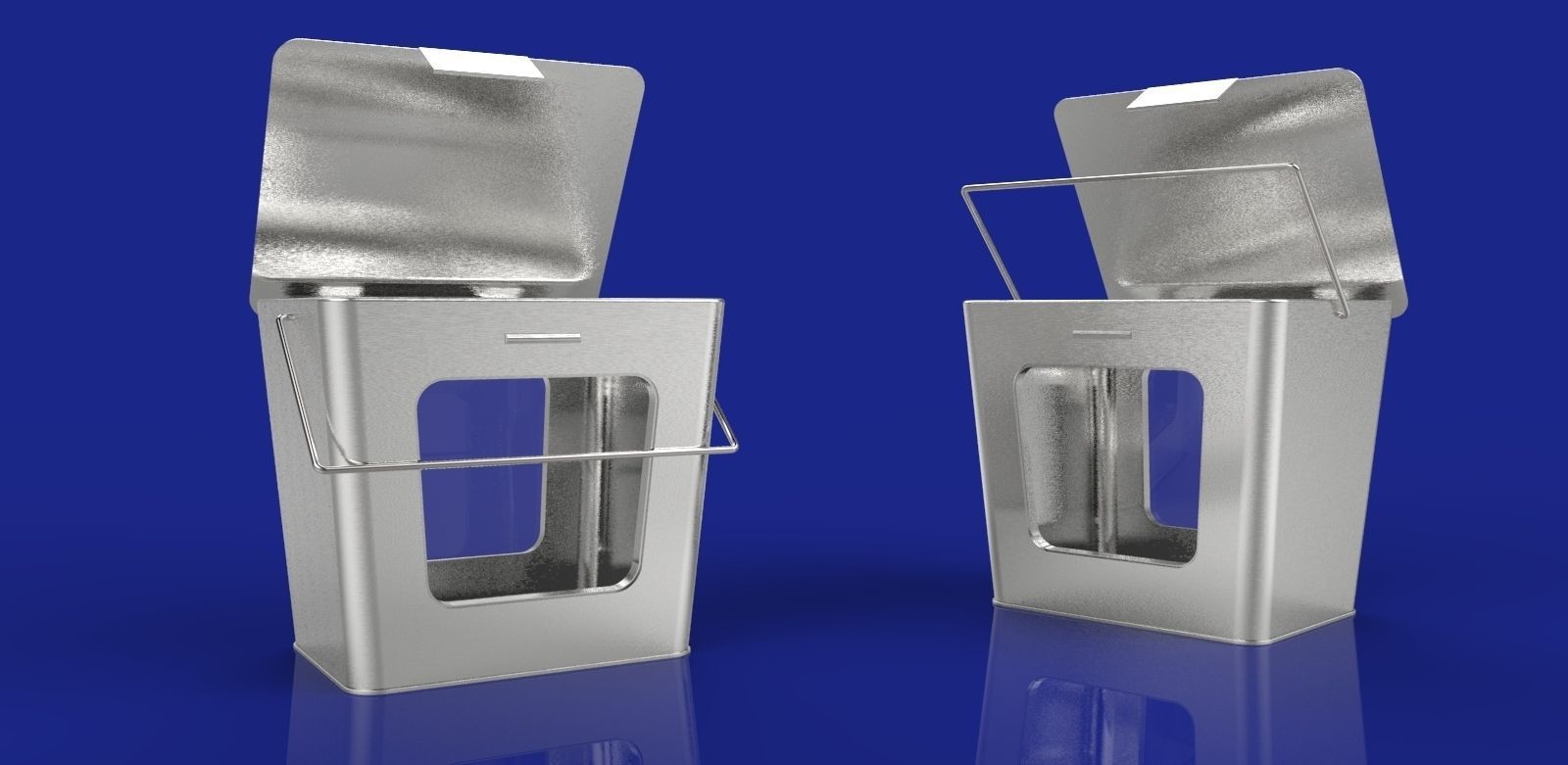 Mini metal pail box free 3D model | CGTrader