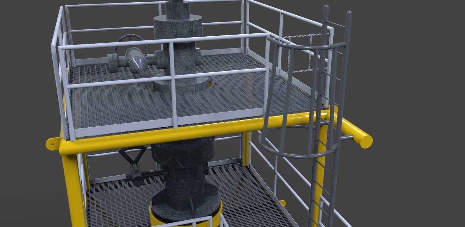 Well access platform free 3D model | CGTrader