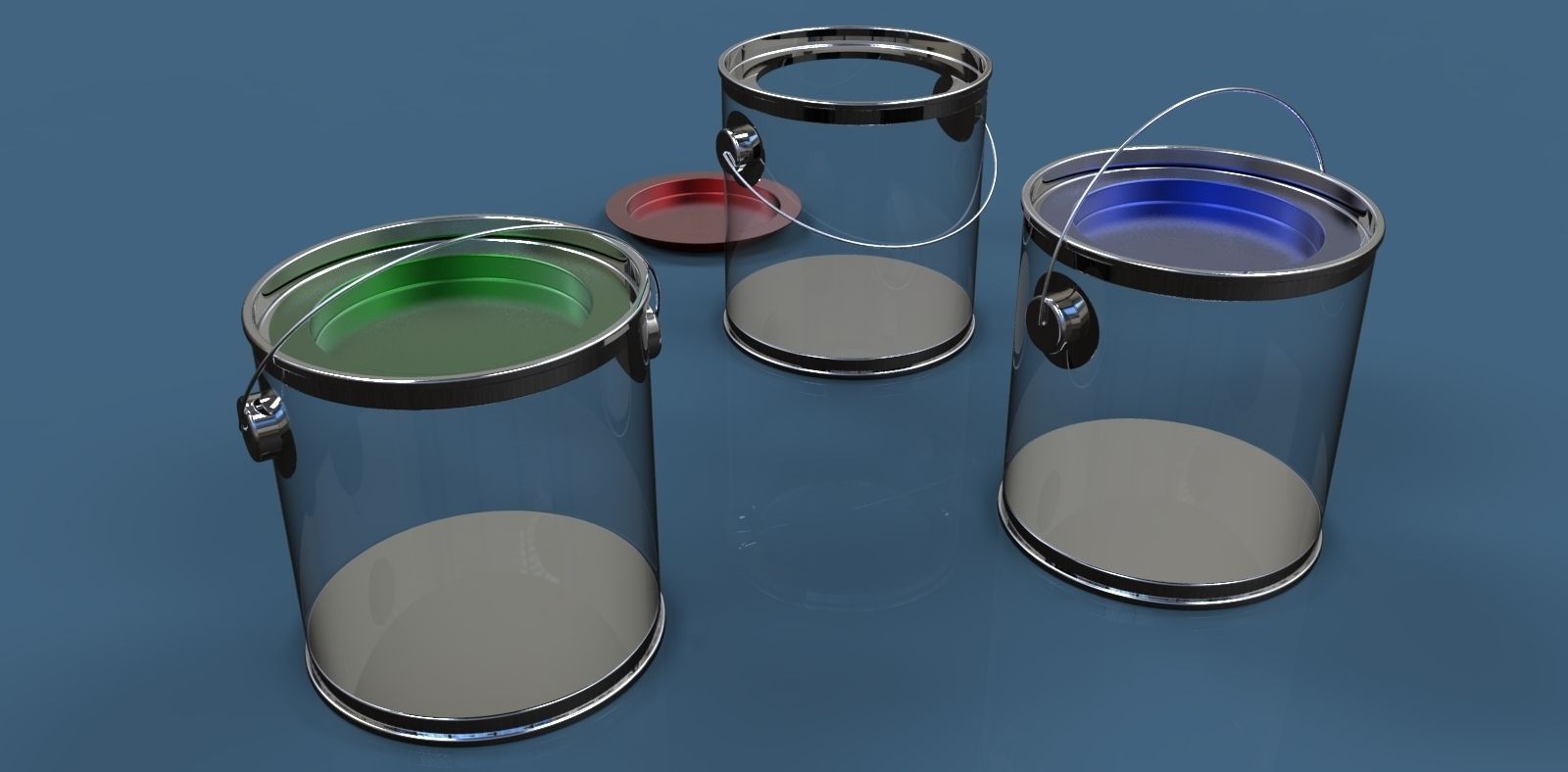 Mini pails set free 3D model | CGTrader
