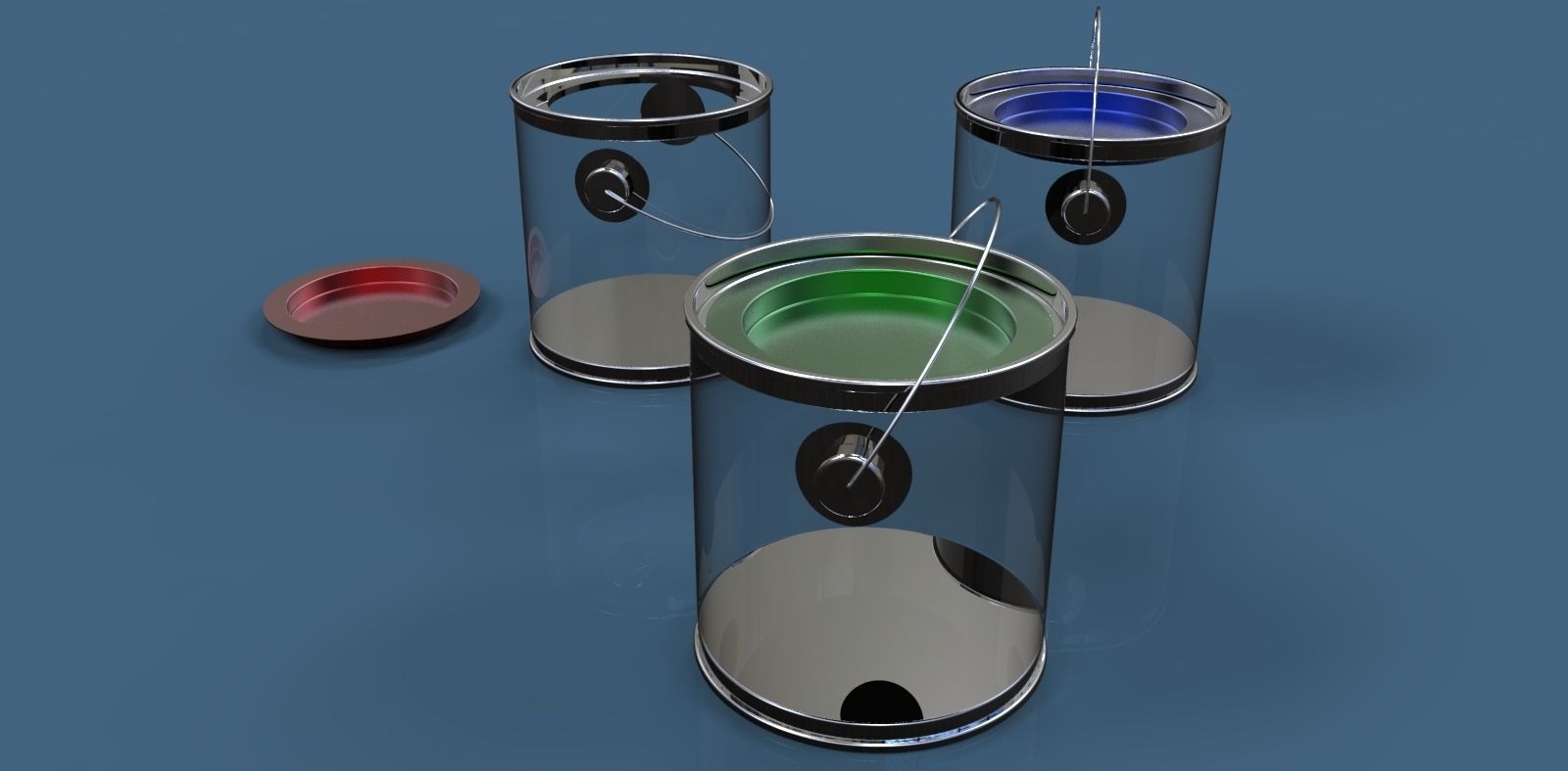 Mini pails set free 3D model | CGTrader
