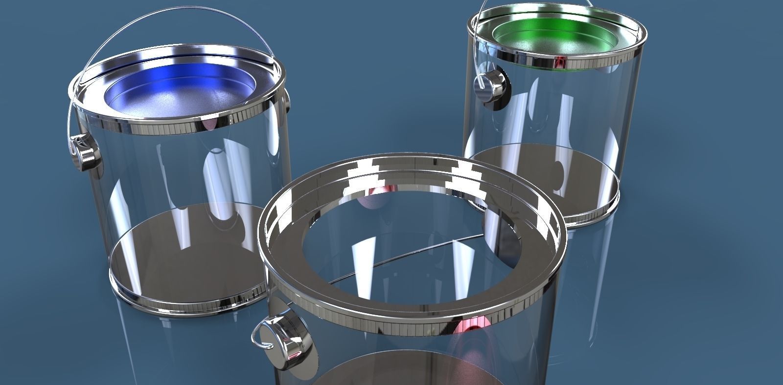 Mini pails set free 3D model | CGTrader