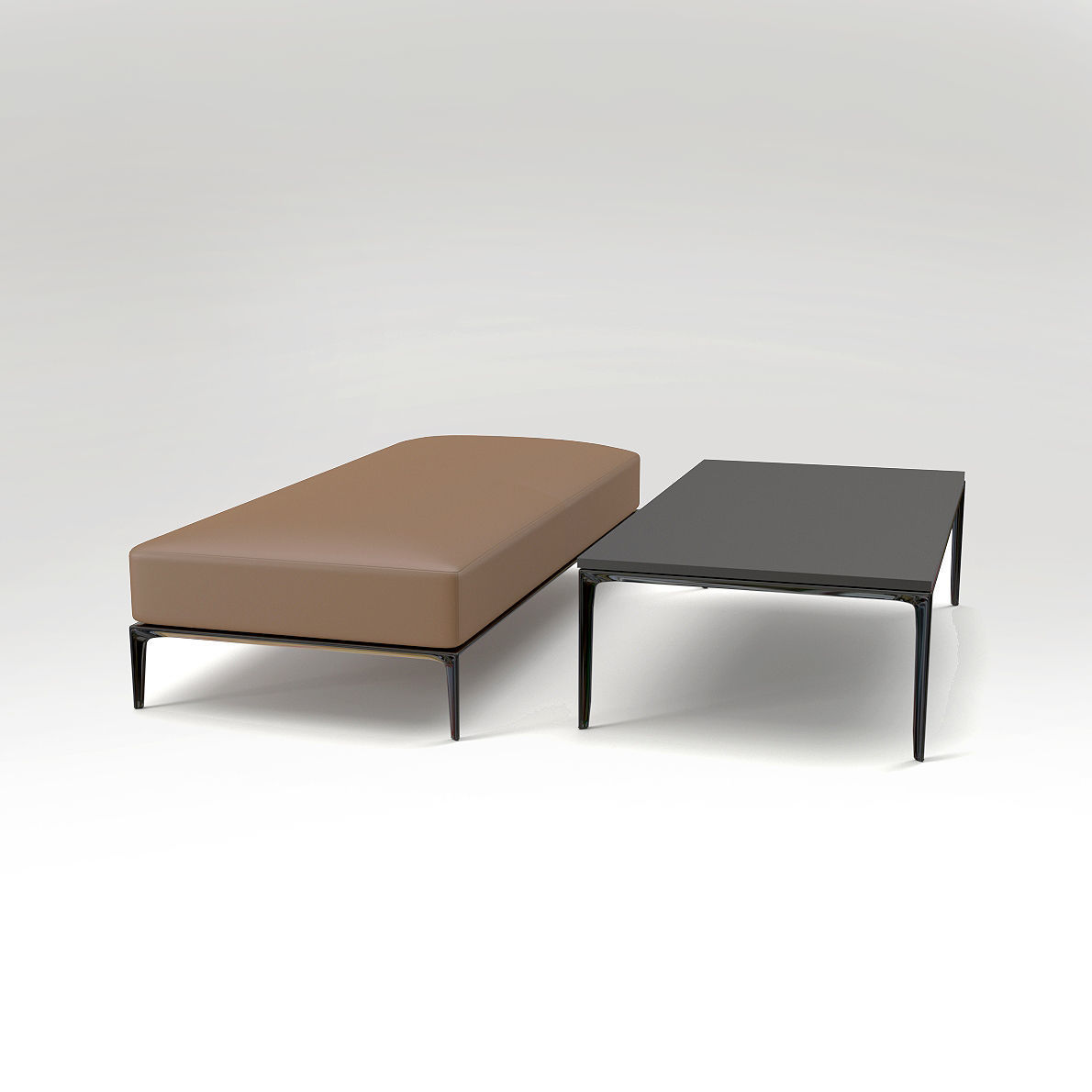 Tabouret and table Jaan Living - Walter Knoll - Design by EOOS 3D model ...