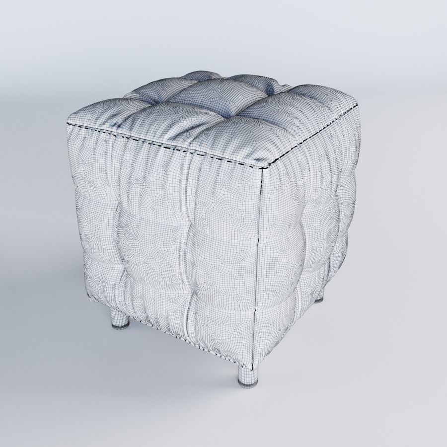 padded stool 3D model | CGTrader