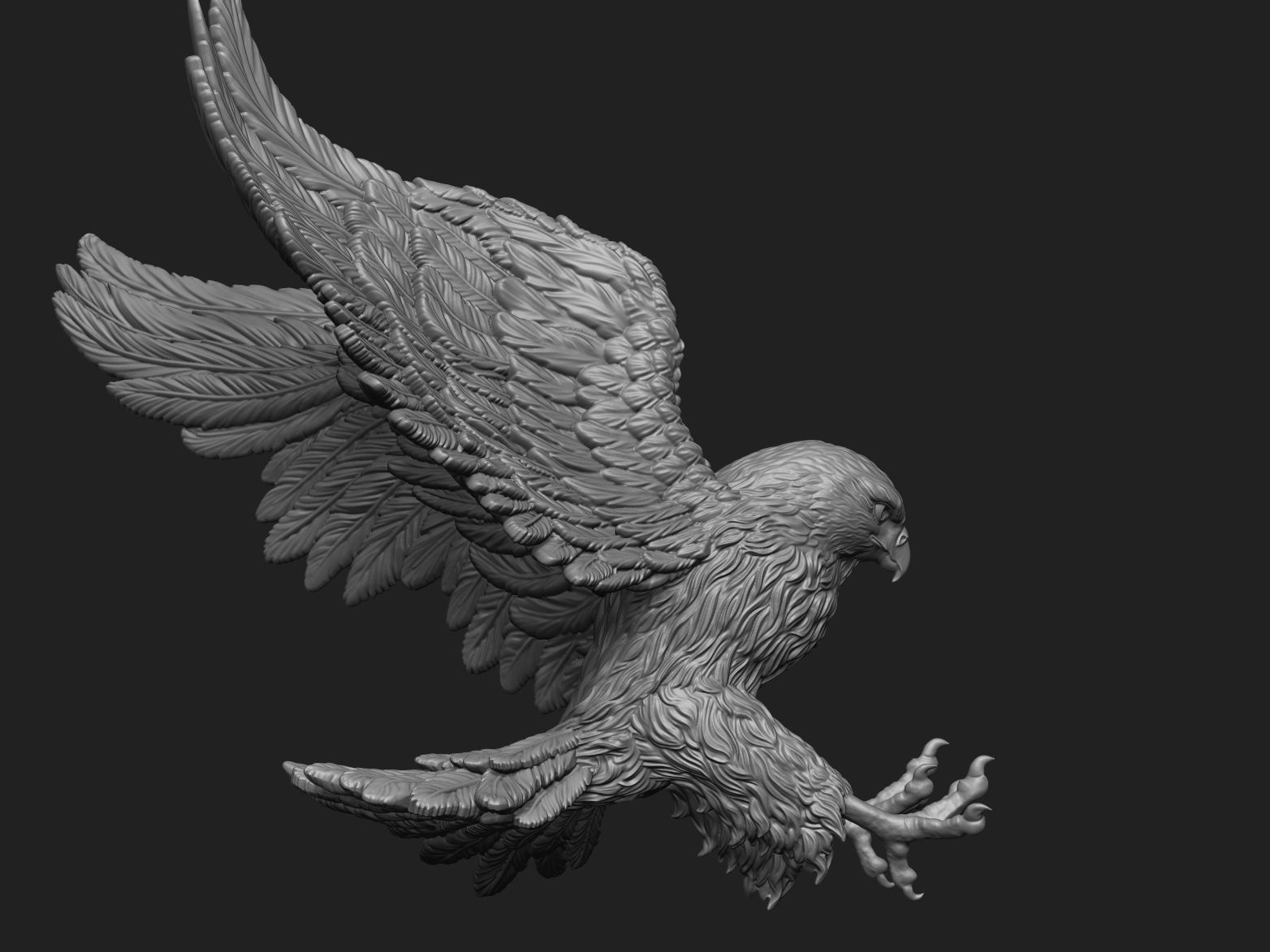 Hawk hunting 3D model 3D printable | CGTrader