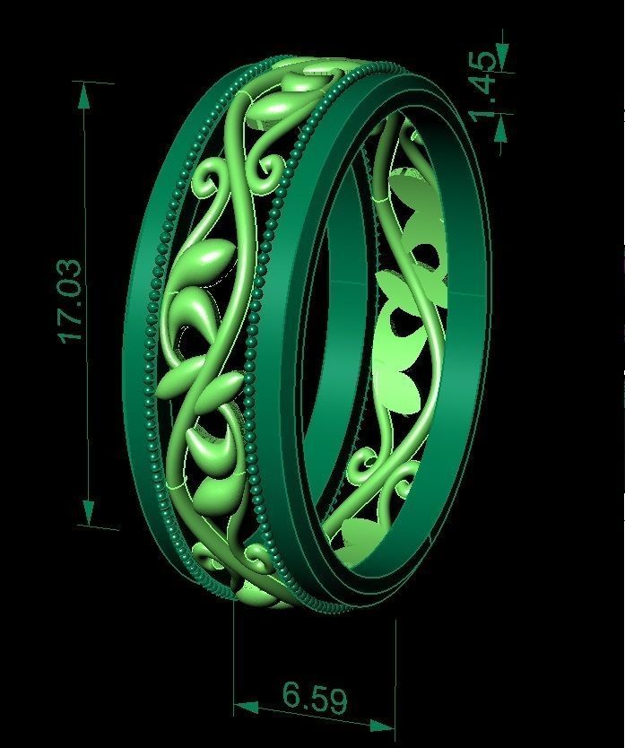 beautiful wedding ring 3D model 3D printable | CGTrader