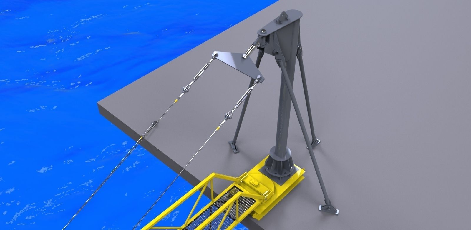 Flareboom king post free 3D model | CGTrader