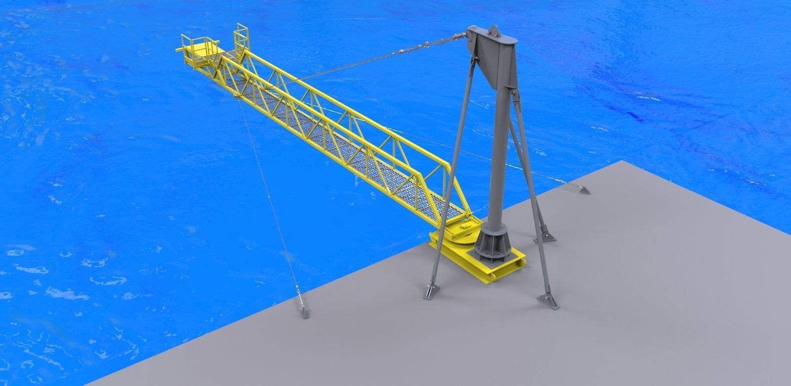 Flareboom king post free 3D model | CGTrader