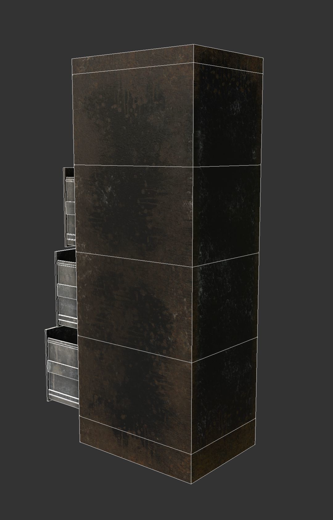 3D model File Cabinet Black VR / AR / low-poly | CGTrader