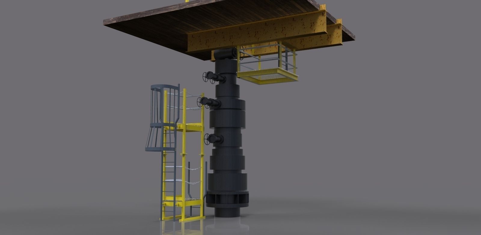 Valve access platforms free 3D model | CGTrader