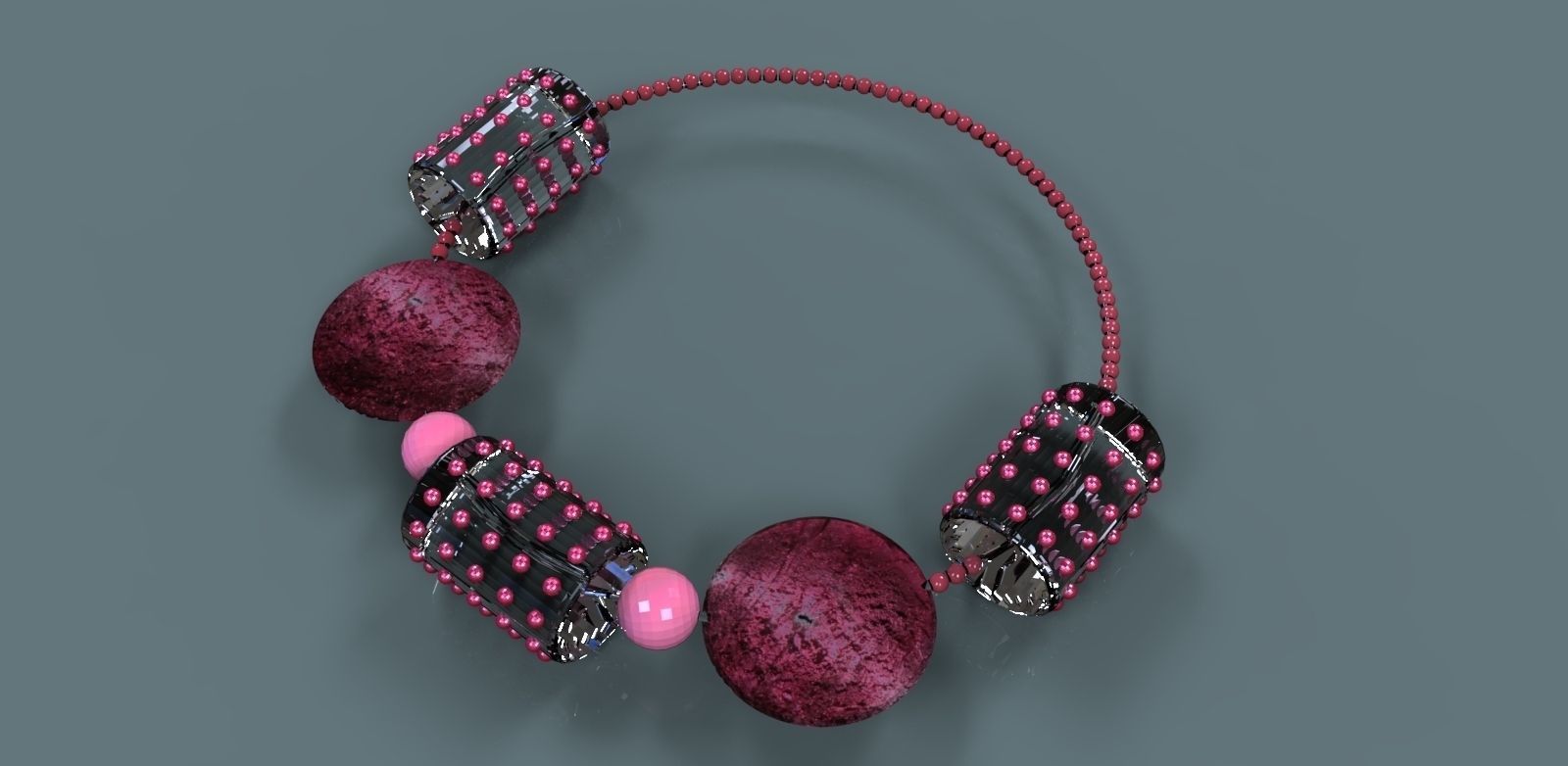 Bracelet with beads free 3D model | CGTrader