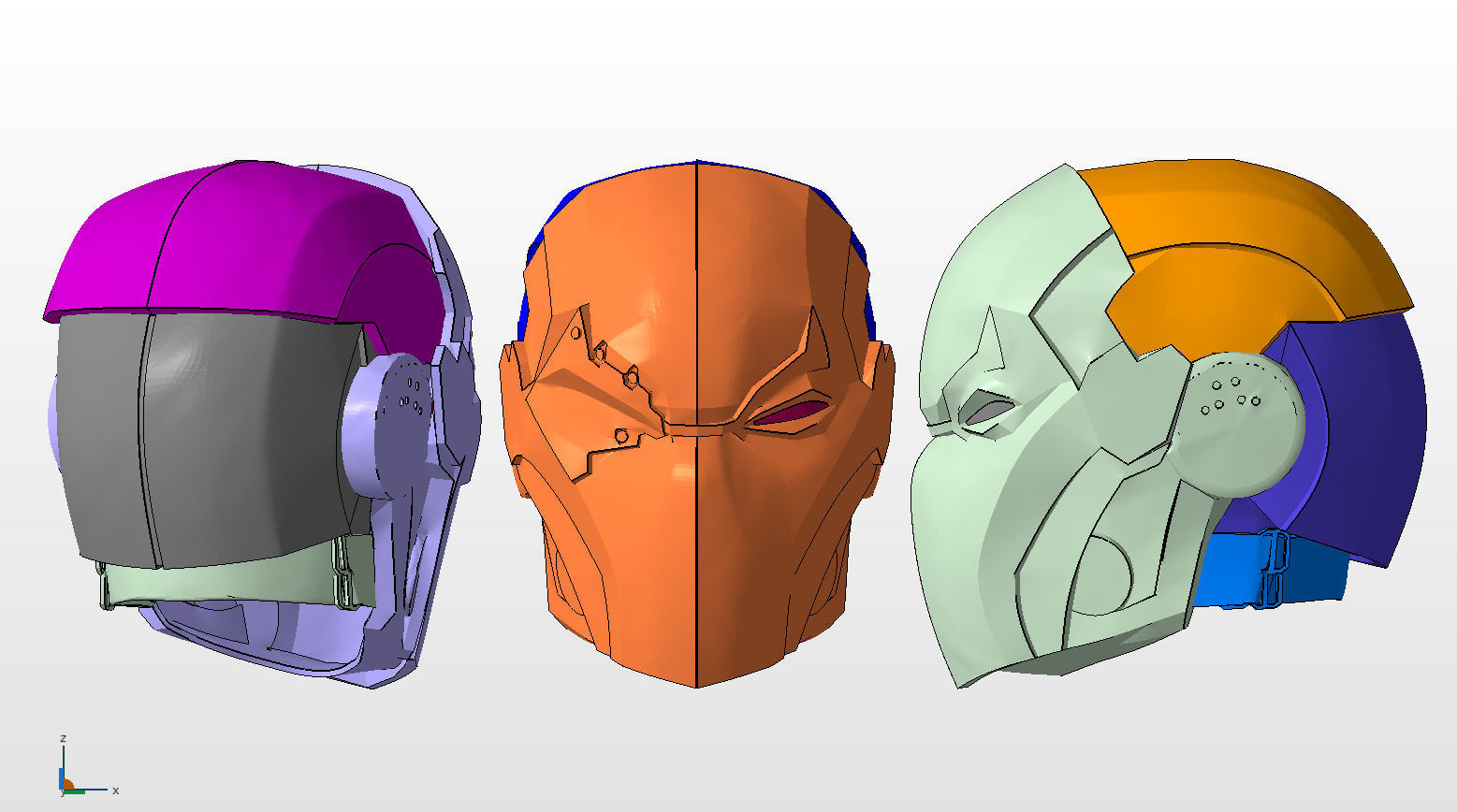 Deathstroke helmet free 3D model 3D printable | CGTrader