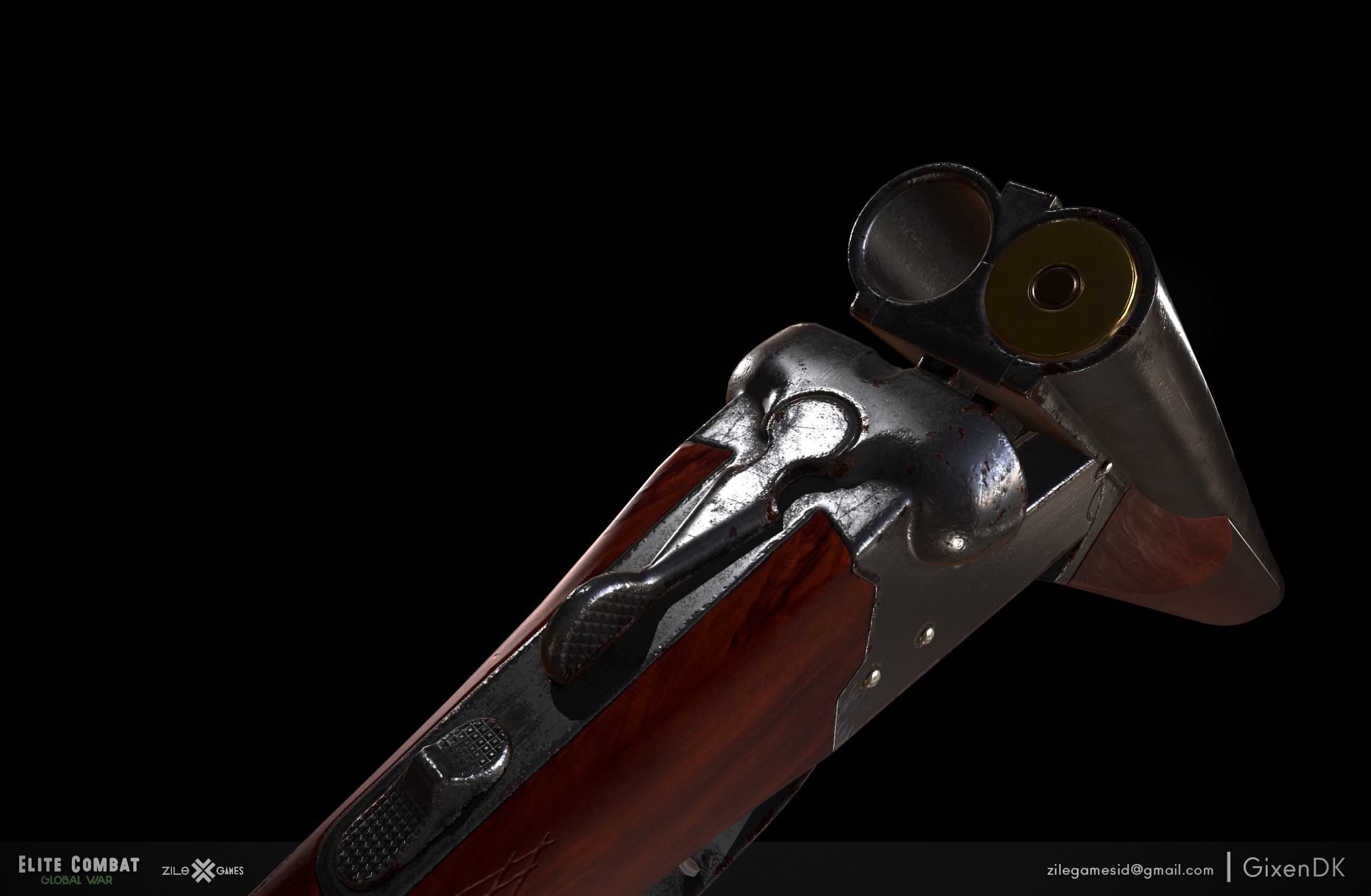 3D model Sawed-off Shotgun VR / AR / low-poly | CGTrader