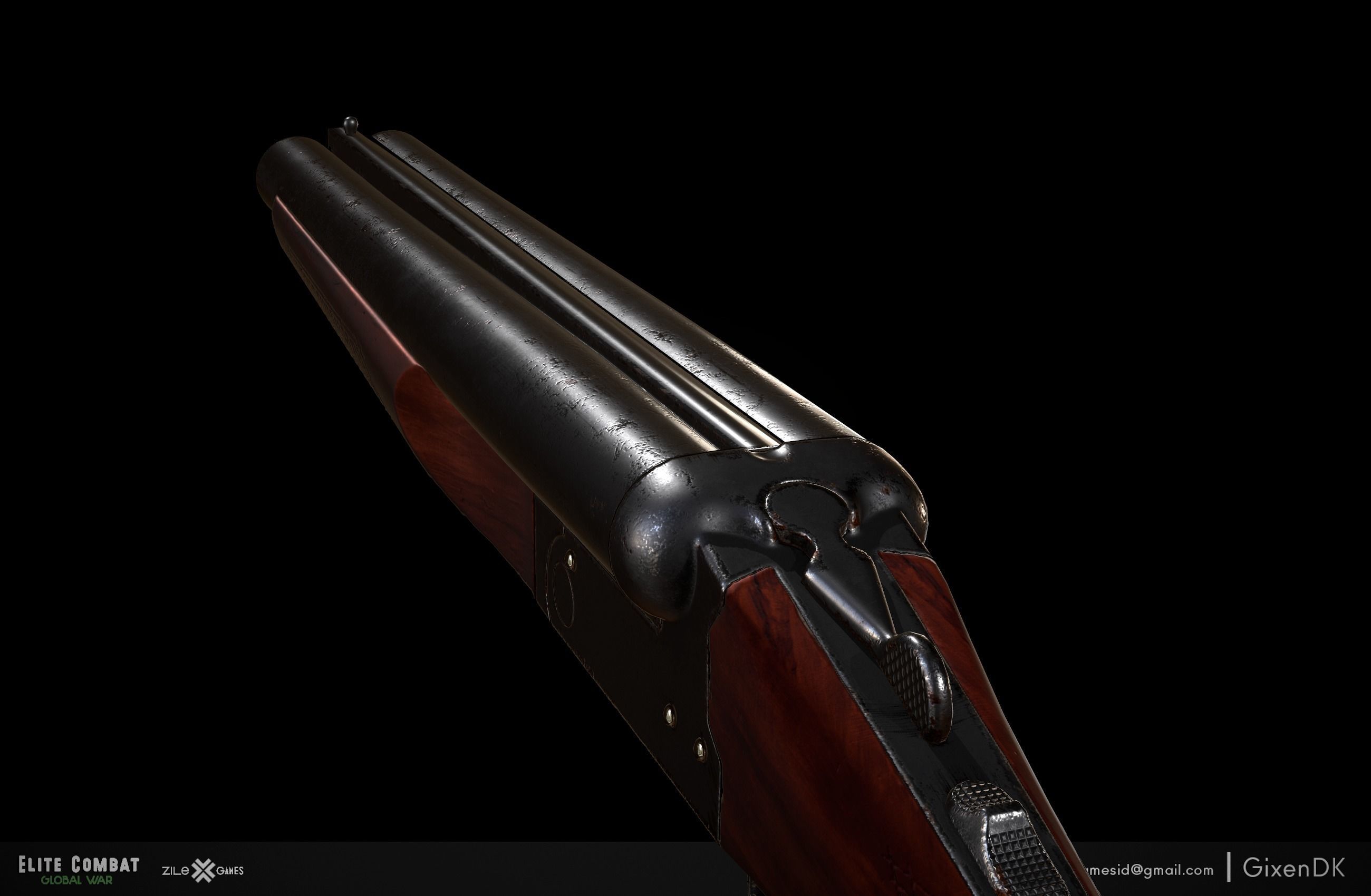 3D model Sawed-off Shotgun VR / AR / low-poly | CGTrader