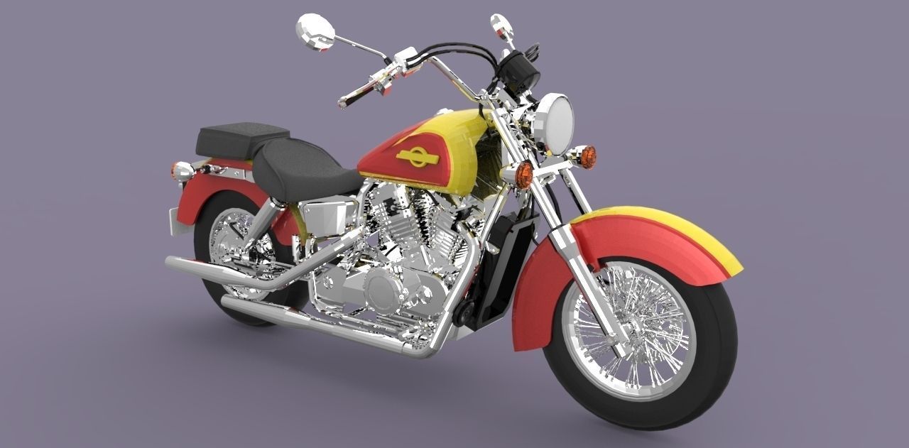 Motorcycle harley davidson free 3D model | CGTrader