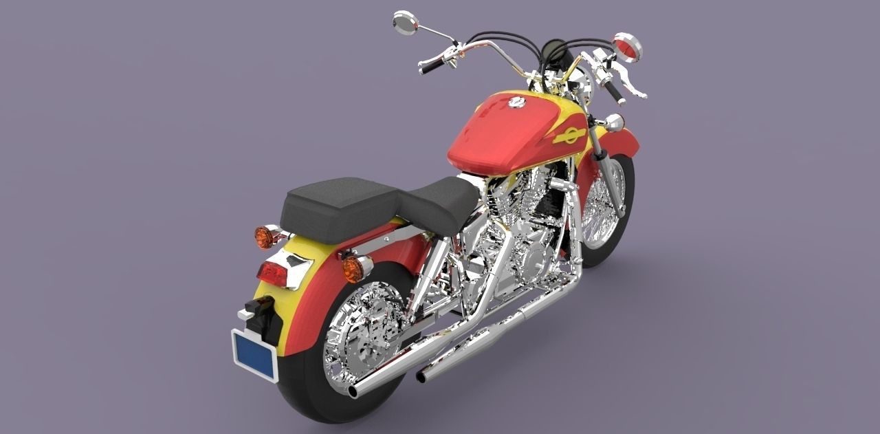 Motorcycle harley davidson free 3D model | CGTrader