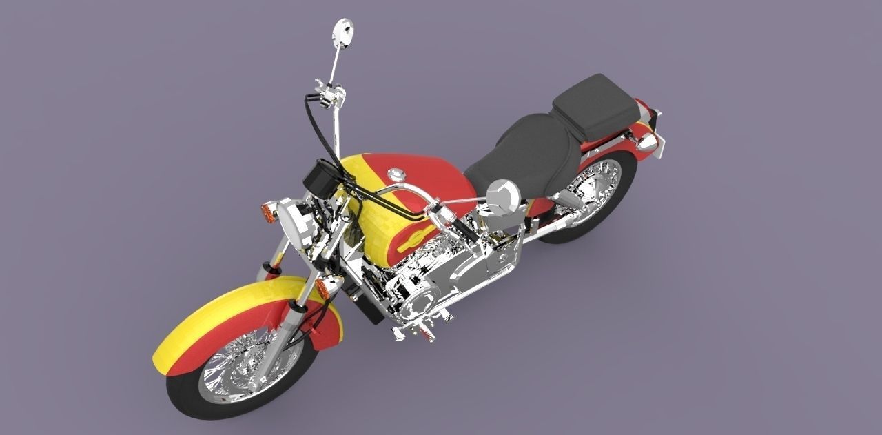 Motorcycle harley davidson free 3D model | CGTrader