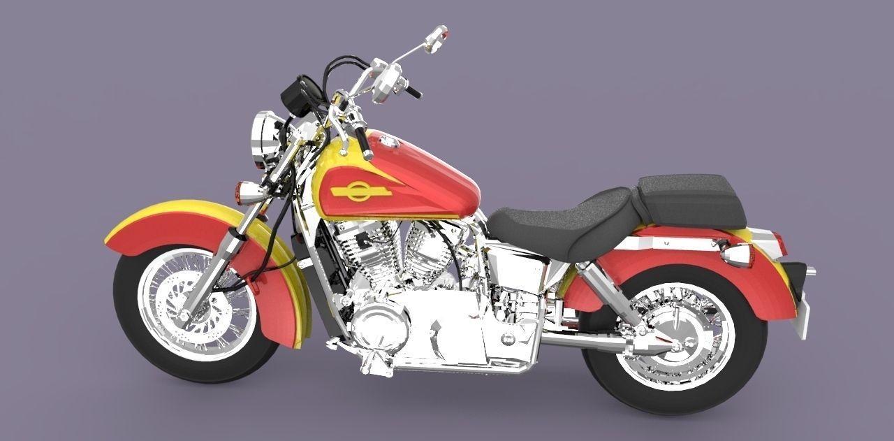 Motorcycle harley davidson free 3D model | CGTrader