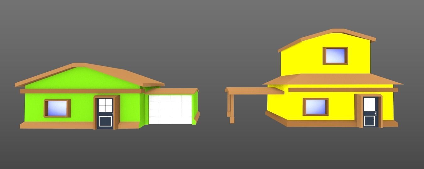 Cartoon Builds free VR / AR / low-poly 3D model | CGTrader