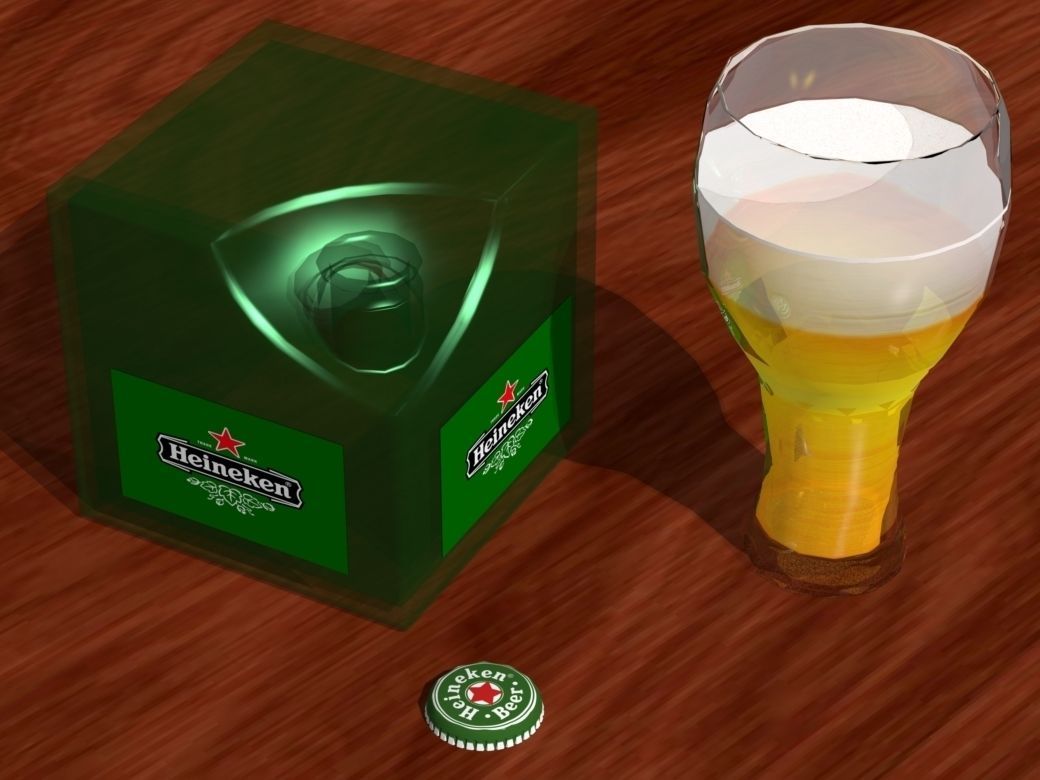 Heineken cube free 3D model | CGTrader