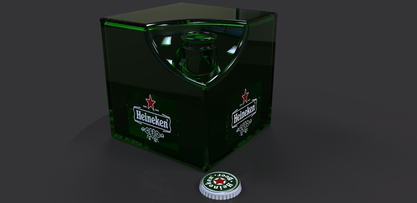 Heineken cube free 3D model | CGTrader