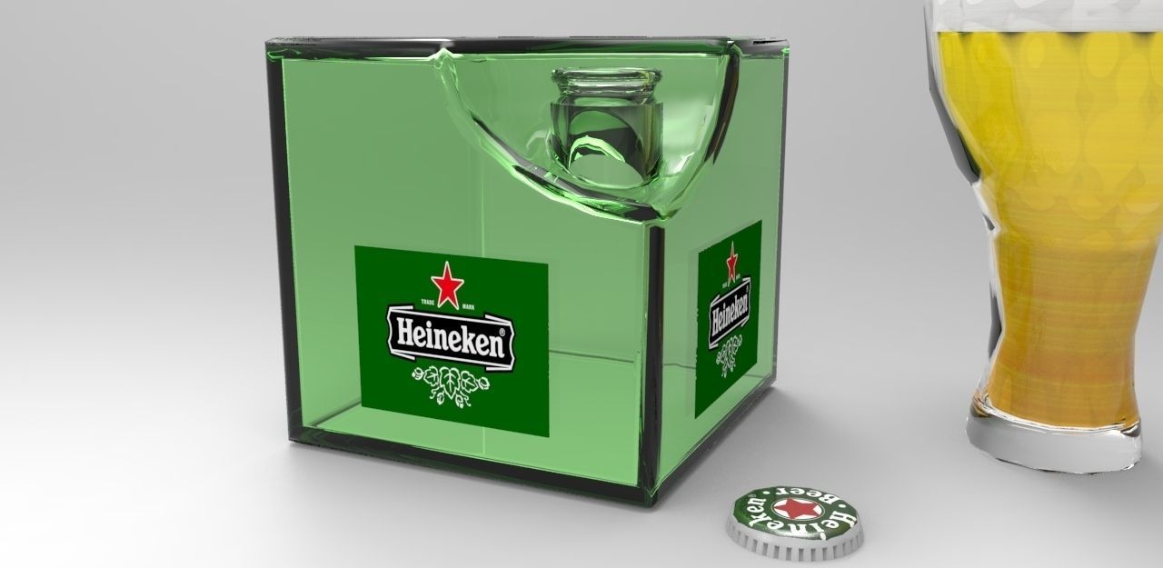 Heineken cube free 3D model | CGTrader
