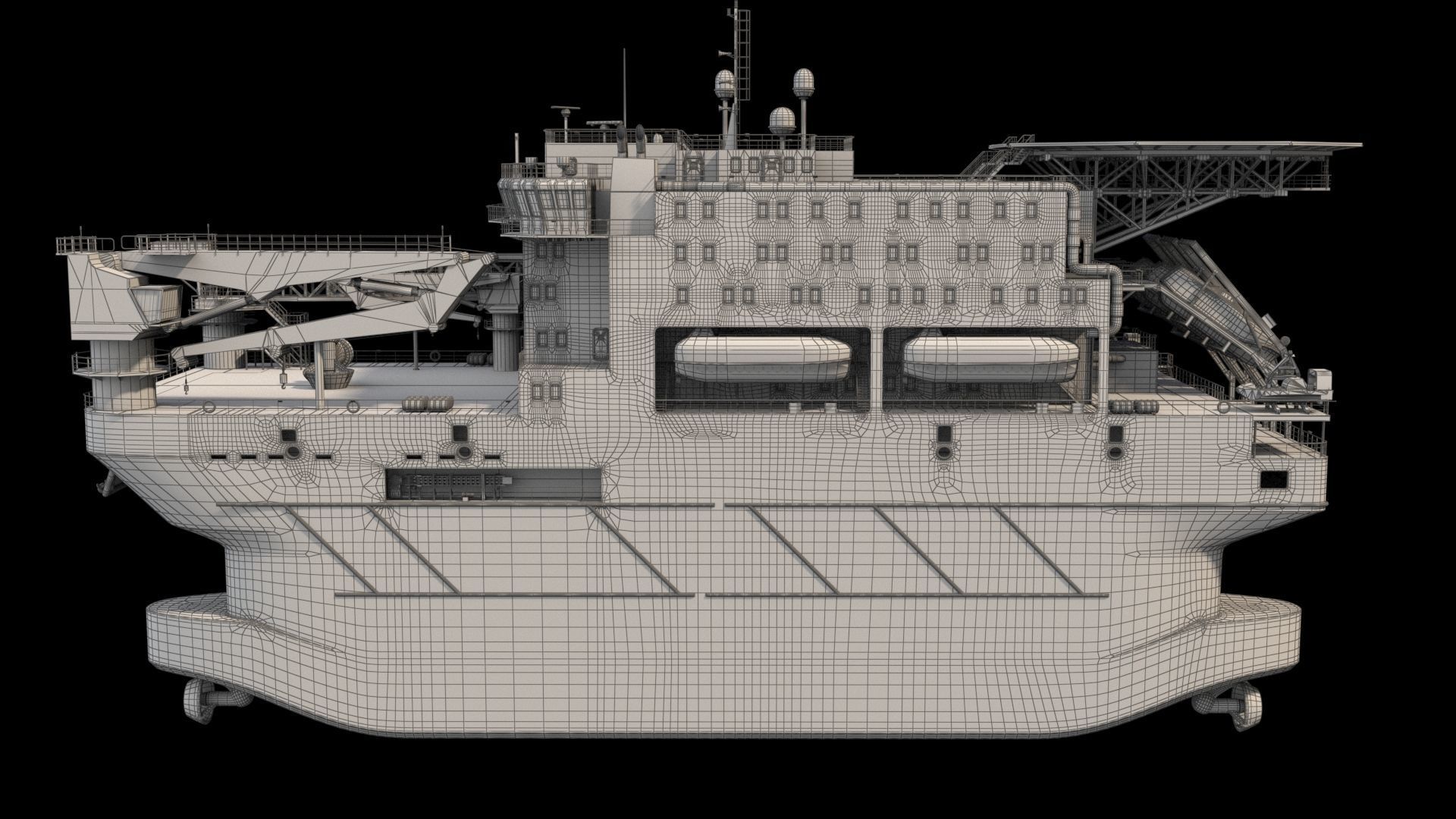 Ship 3d model - Offshore accommodation ship 84m 3D model animated ...