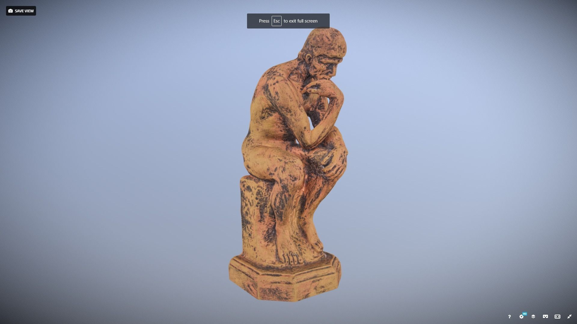 3D model Thinker VR / AR / low-poly | CGTrader