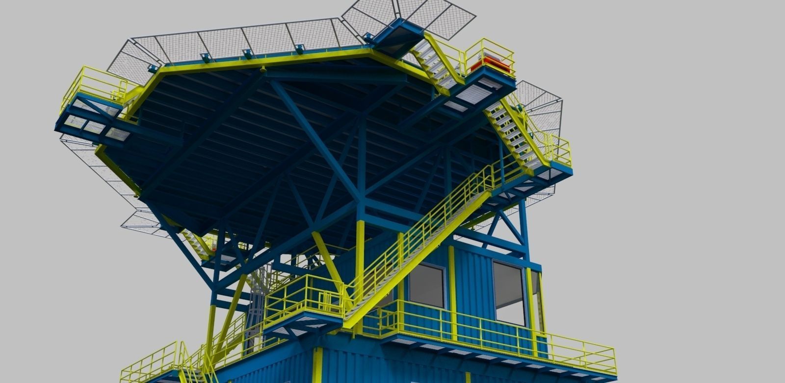 Control building free 3D model | CGTrader