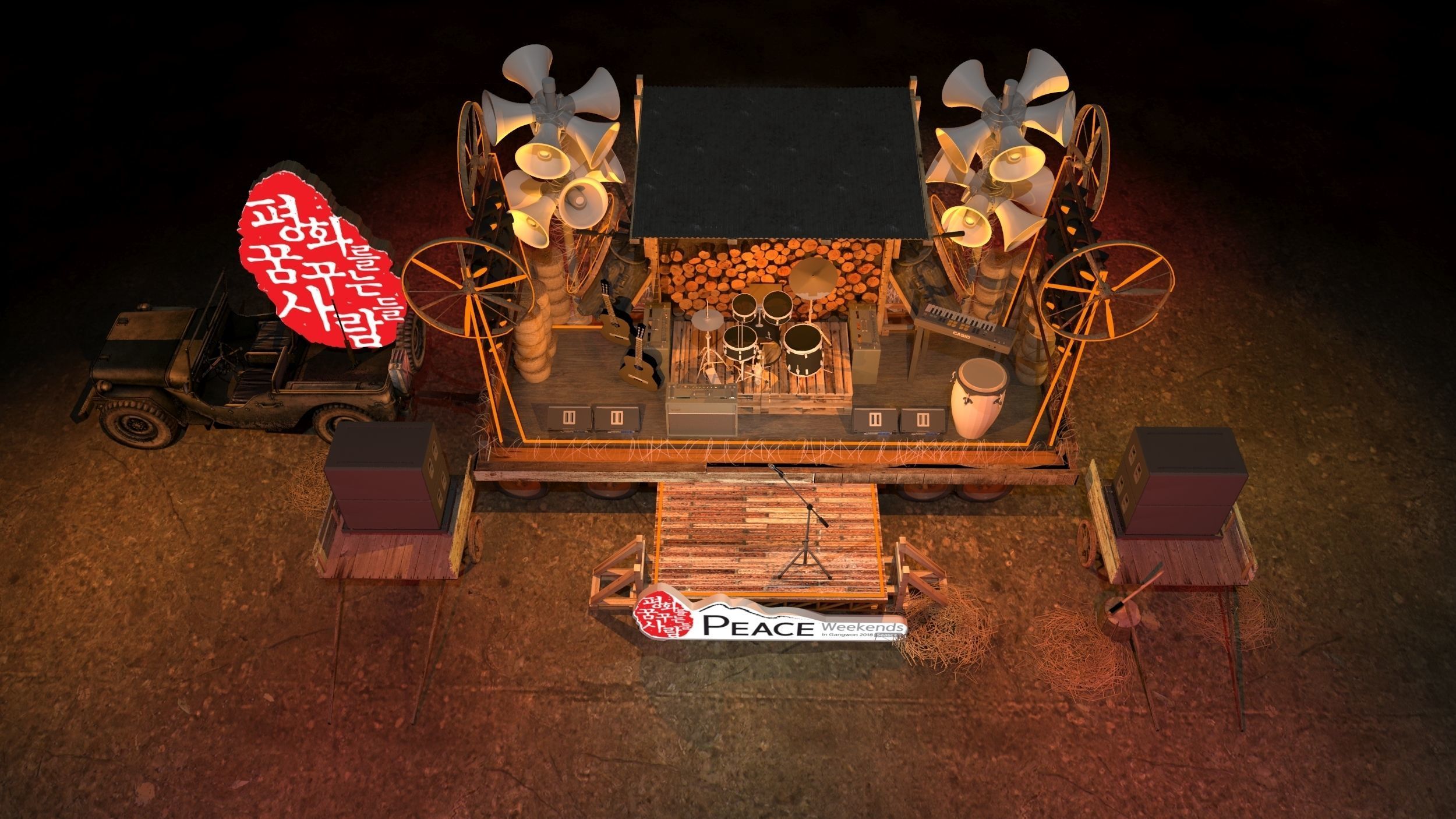 parade stage 3D model | CGTrader