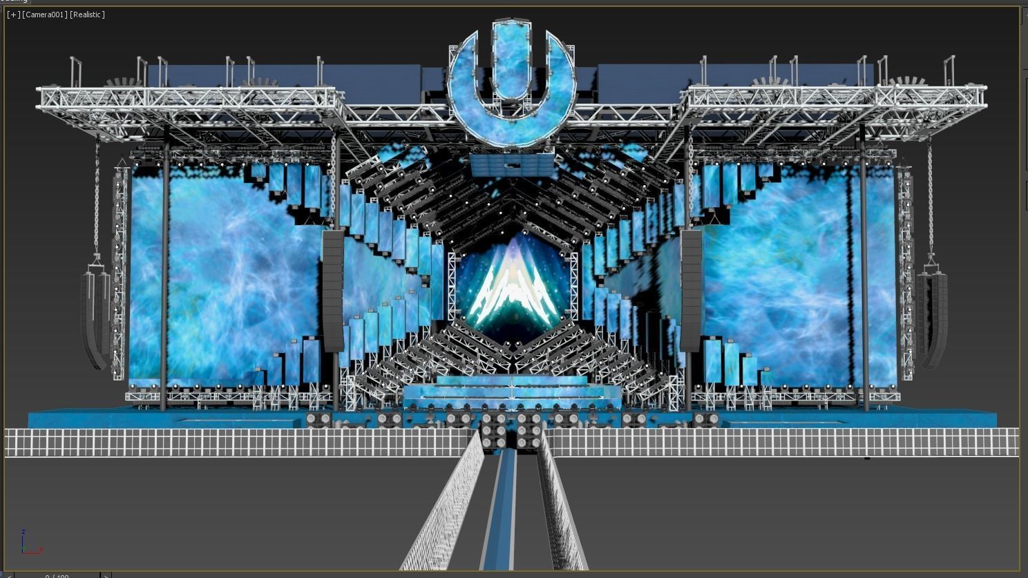 3D model UMF Ultra Music Festival Miami Main Stage 2018 With Pioneer ...