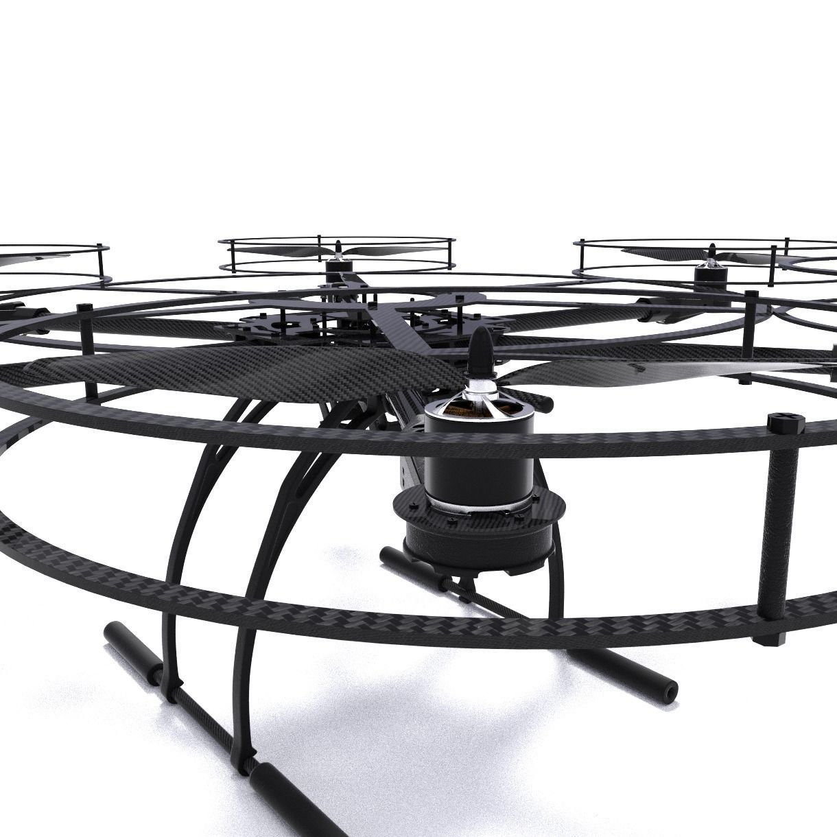 hexacopter drone 3D Model .obj .fbx .dxf .stl .blend - CGTrader.com
