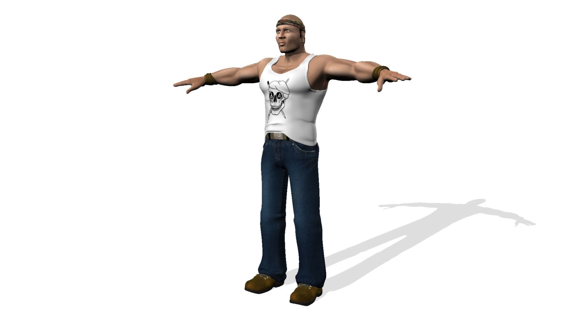 Male Muscular character 3D model | CGTrader