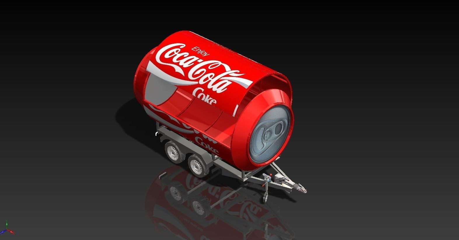 Coca Cola Semi Trailer - Coca Cola Booth 3D model | CGTrader