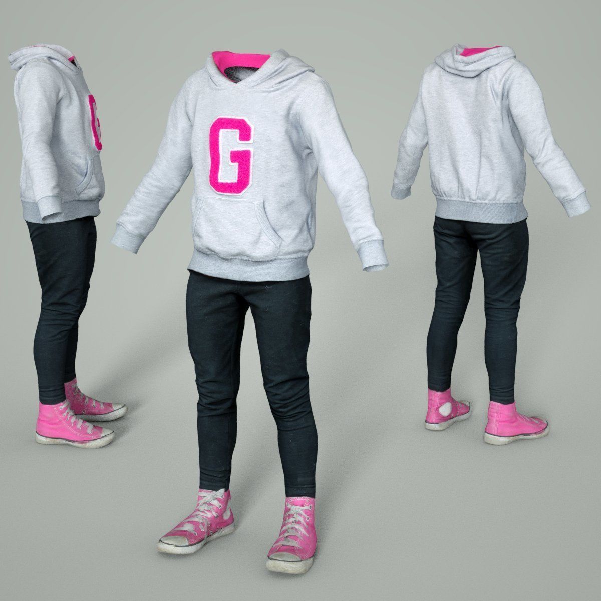 3D model Kid Outfit 2 VR / AR / low-poly | CGTrader