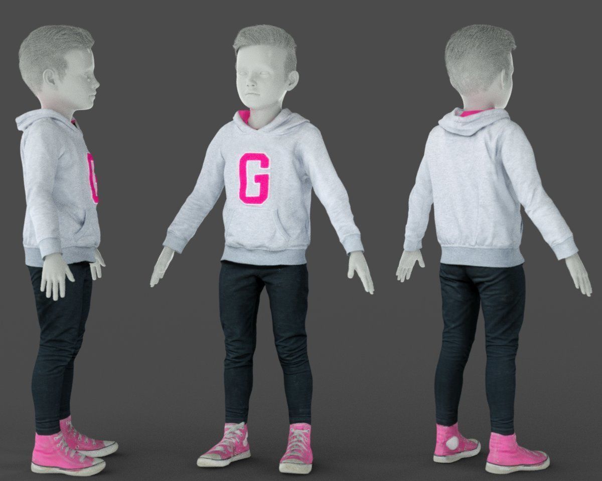 3D model Kid Outfit 2 VR / AR / low-poly | CGTrader